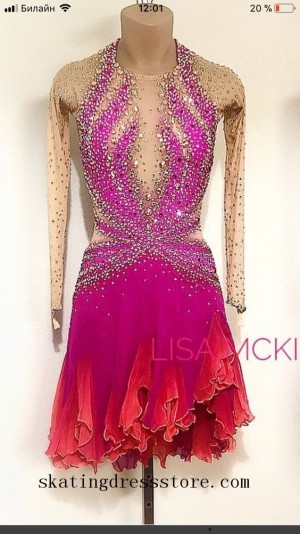 custom sagester ice skating clothes women CJ117 -SkatingDressStore.com