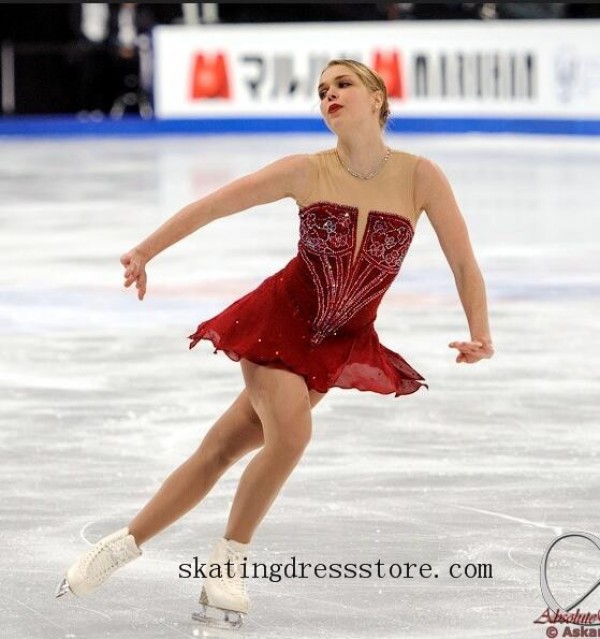 Red Figure Skating Competition Dresses